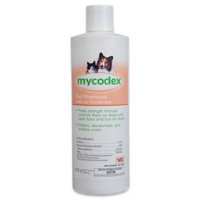 Mycodex Pet Shampoo with 3x Pyrethrins: Flea Shampoo for Pets